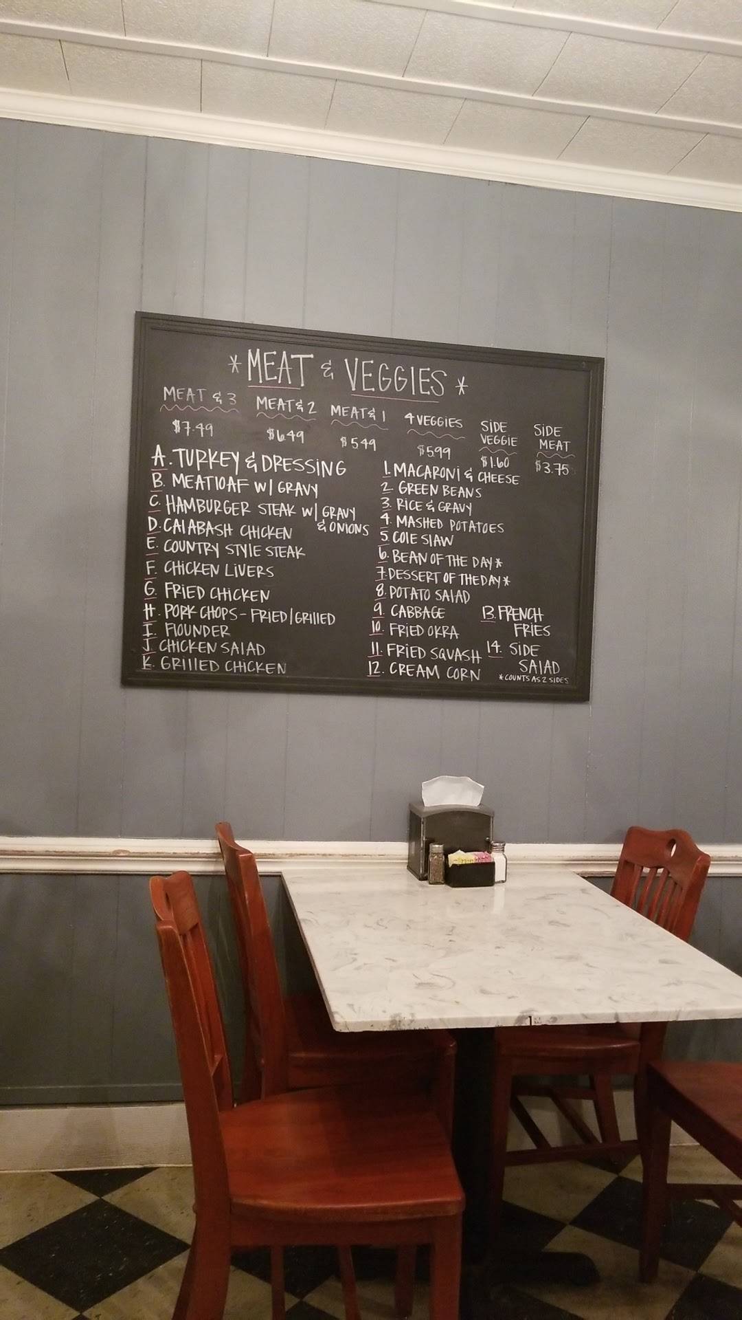 Menu at Mill Town Place restaurant, Pelzer