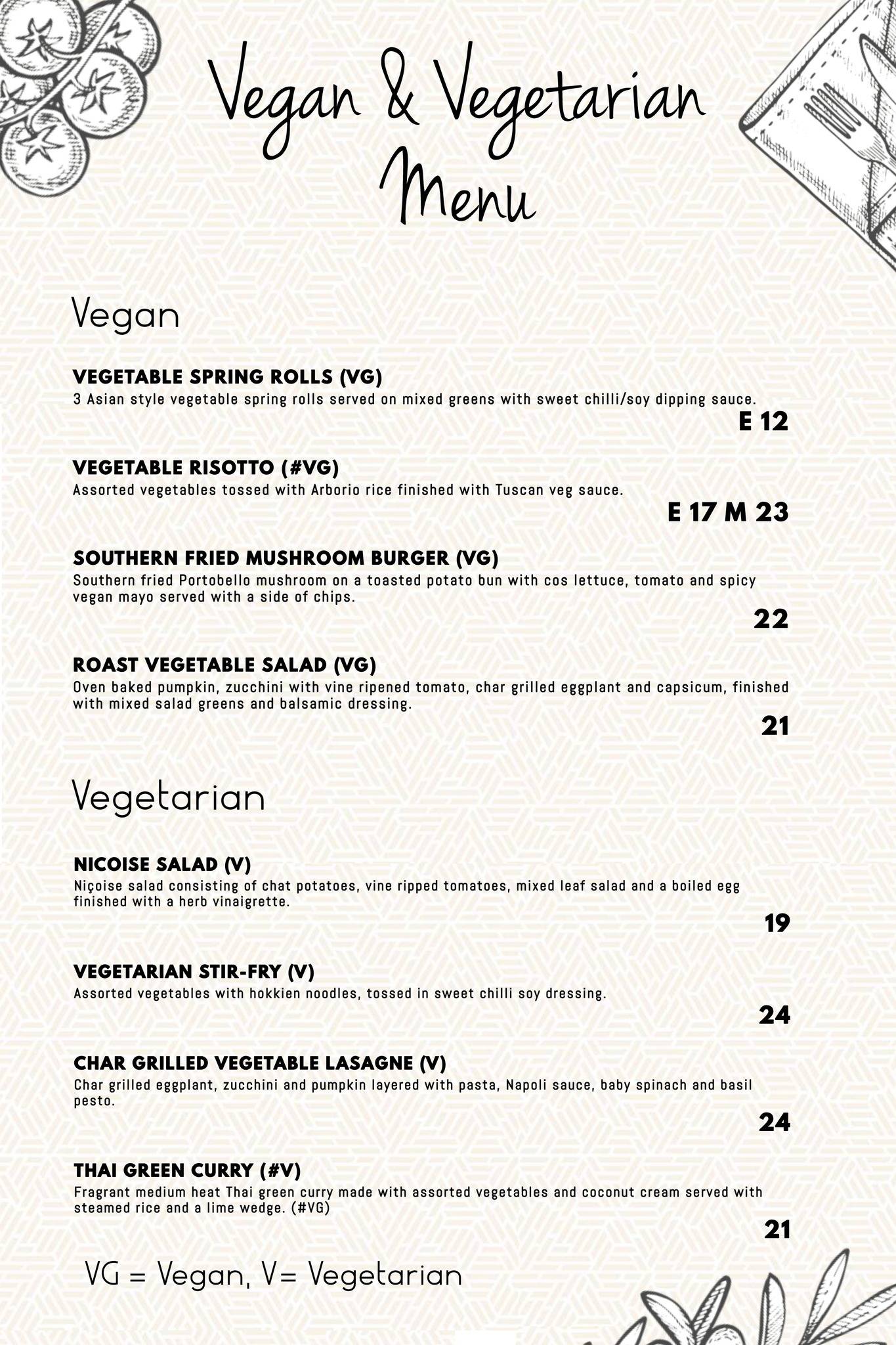 Menu at Montmorency and Eltham RSL restaurant, Montmorency