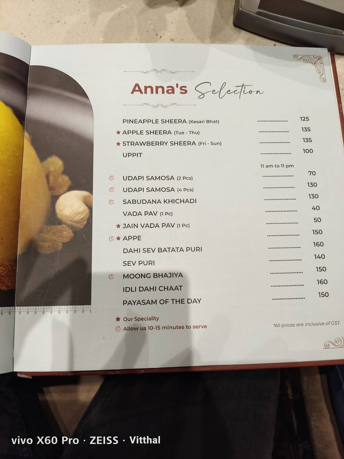 Menu at ANNA Idli, Mumbai, 3