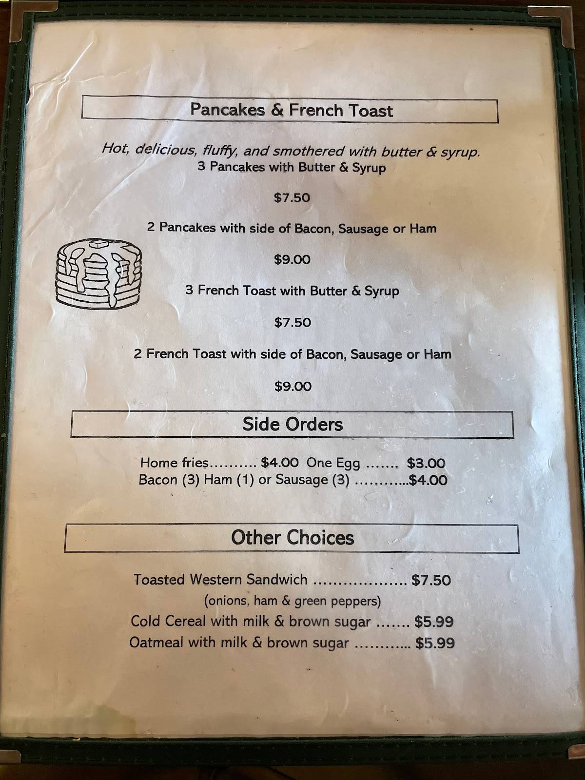 Menu at Mum's Restaurant & Bakery Inc, Mindemoya
