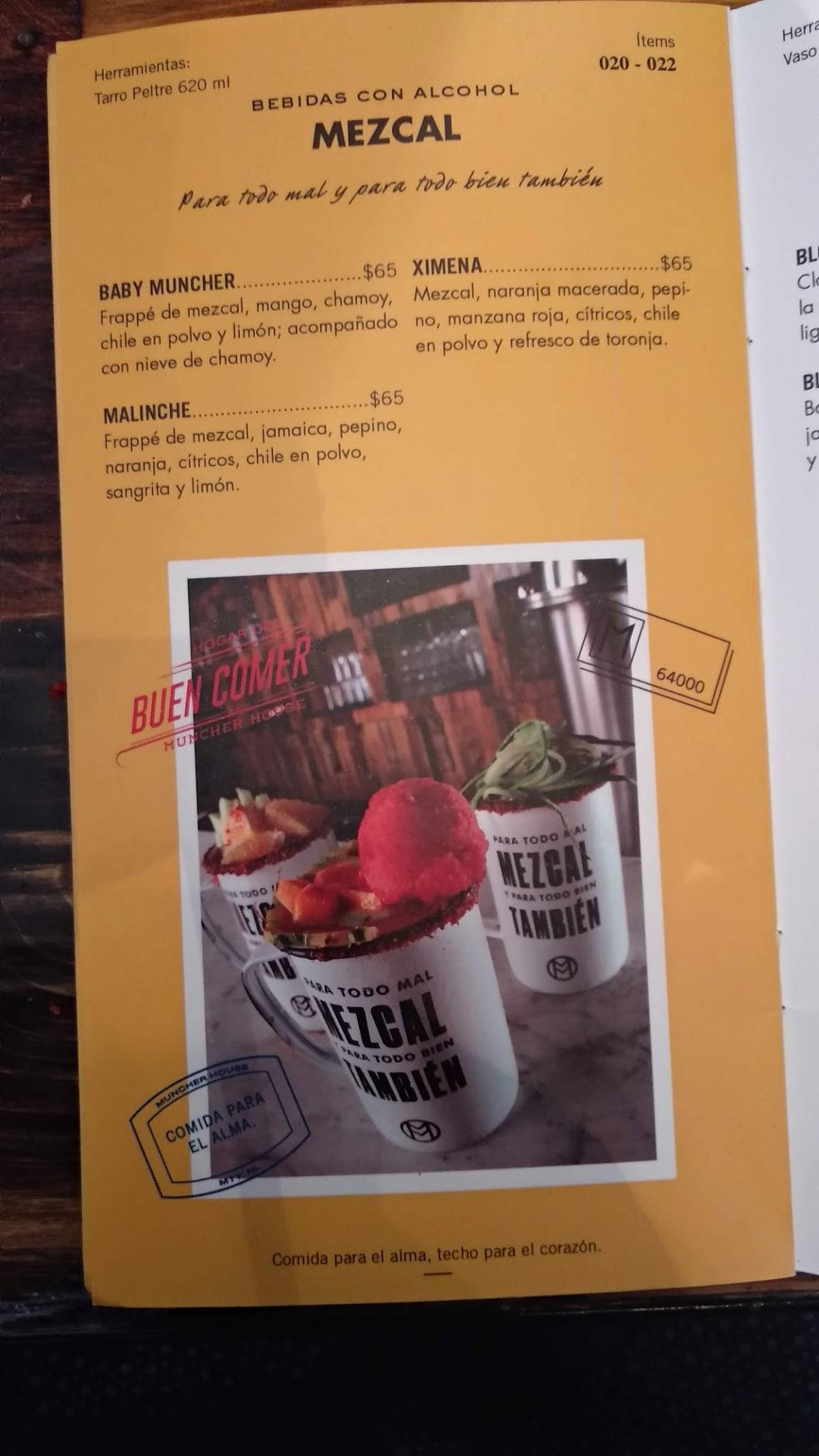 Menu at Muncher House Tec pub & bar, Monterrey, Av. Eugenio Garza Sada ...