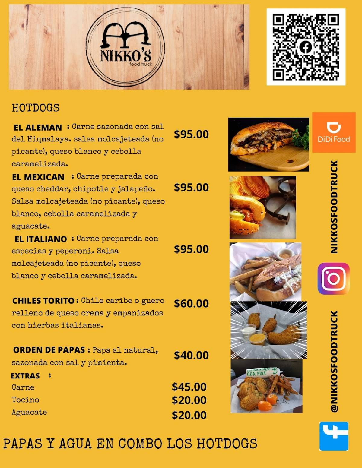 Carta del restaurante NIKKO'S FOOD TRUCK, Tijuana