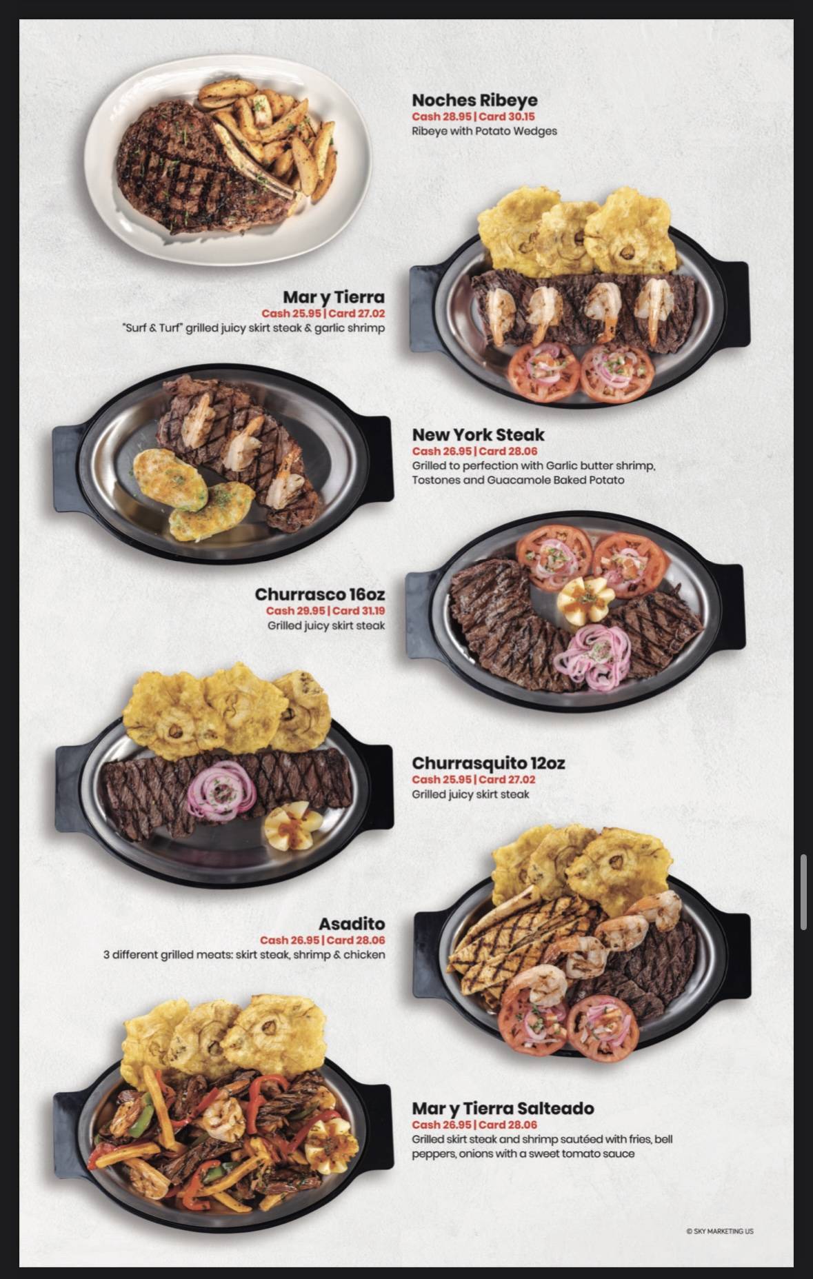 Menu at Noches de Colombia Hackensack restaurant, Hackensack, 382 Main St
