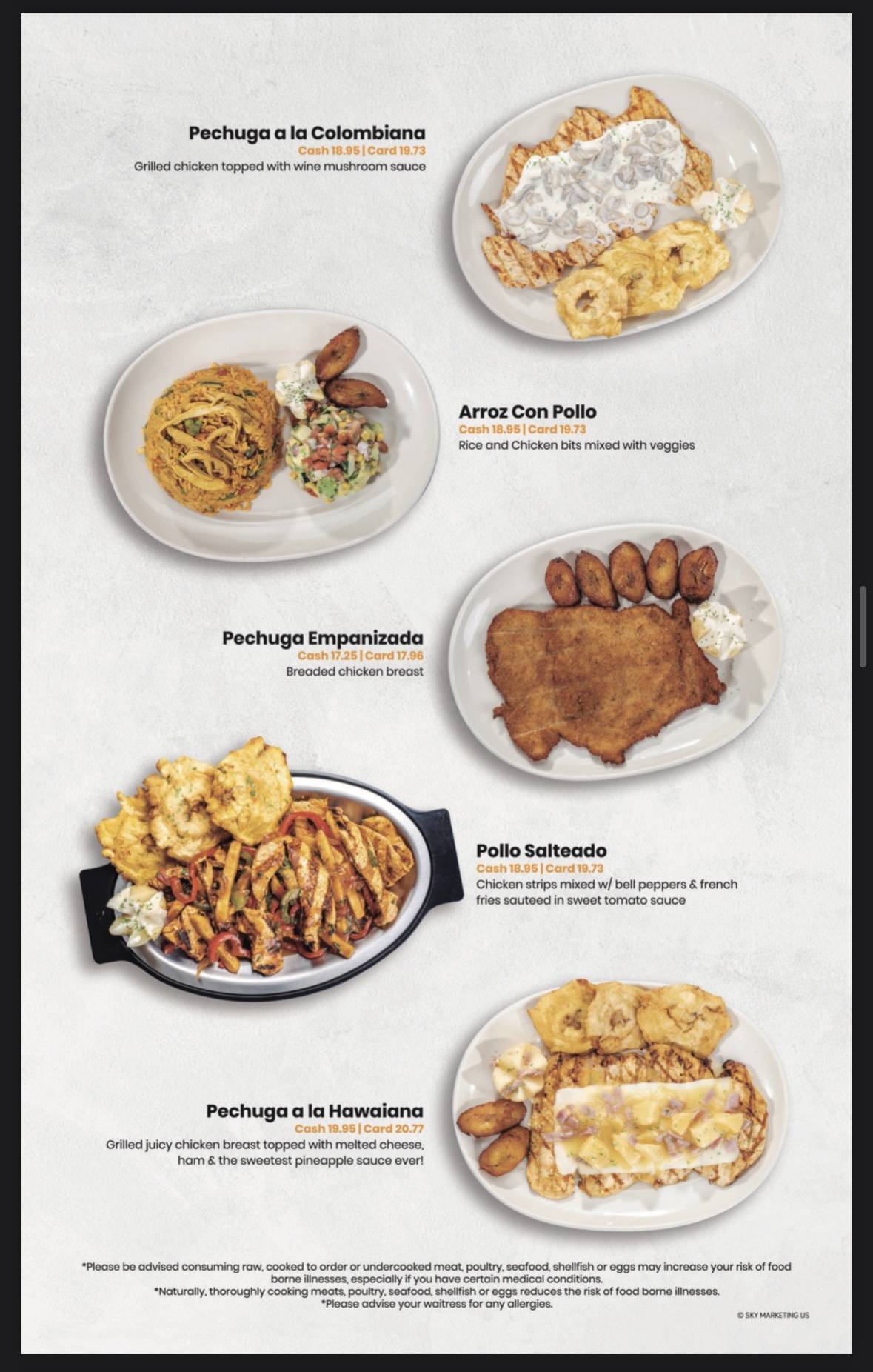 Menu at Noches de Colombia Hackensack restaurant, Hackensack, 382 Main St