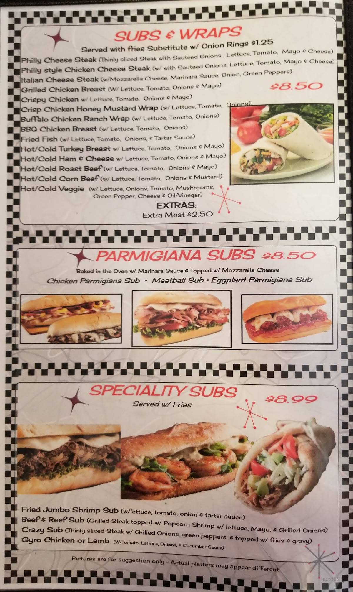 Menu at Old Time Diner restaurant, Leesburg