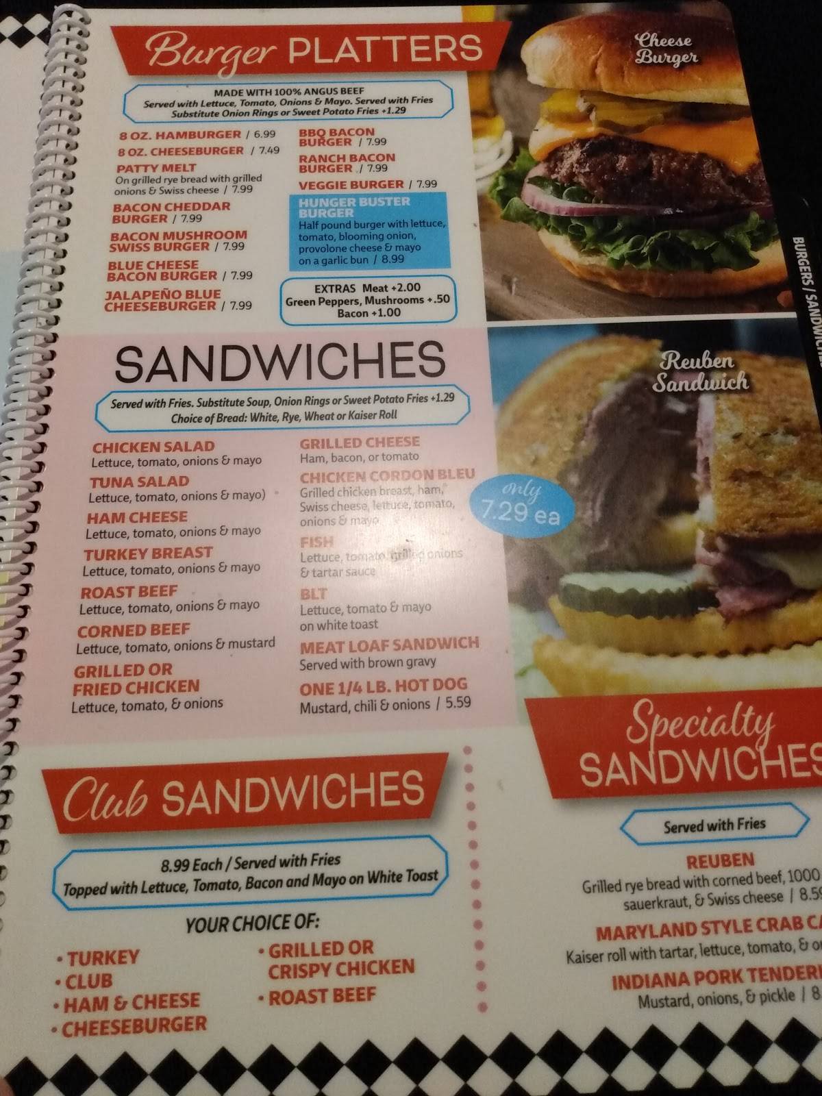Menu at Old Time Diner restaurant, Leesburg