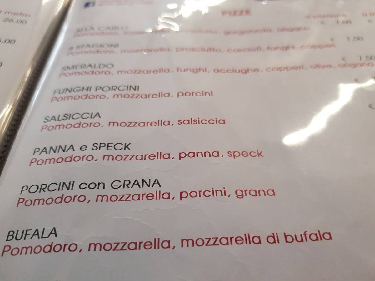 Speisekarte von Olmo Napoleonico Ristorante con forno a legna, Golferenzo