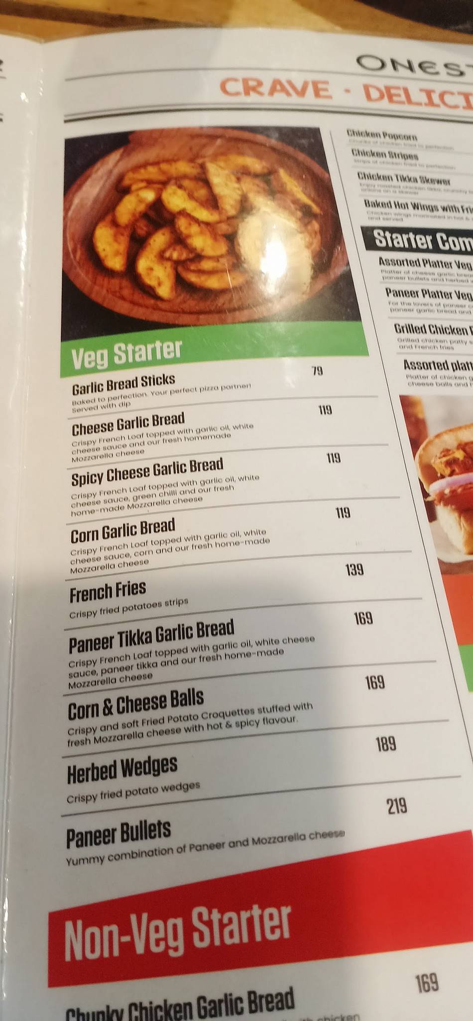 Menu at Onesta, Bengaluru, # 335