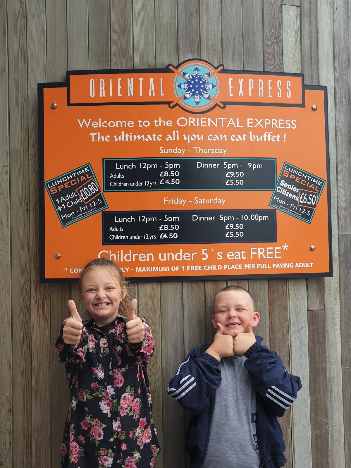 Menu at Oriental Express restaurant, Cleethorpes, Kings Rd
