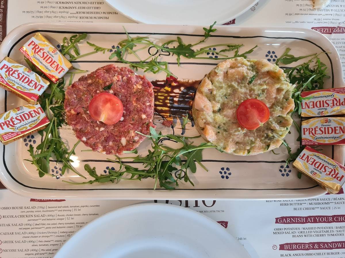 Menu at Osho, Bucharest