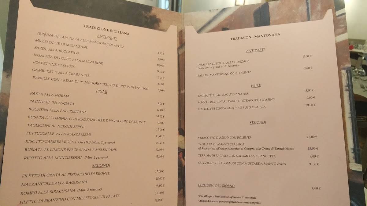 Menu da Osteria Tripoli 1911 ristorante, Mottella, Via F. Teofilo