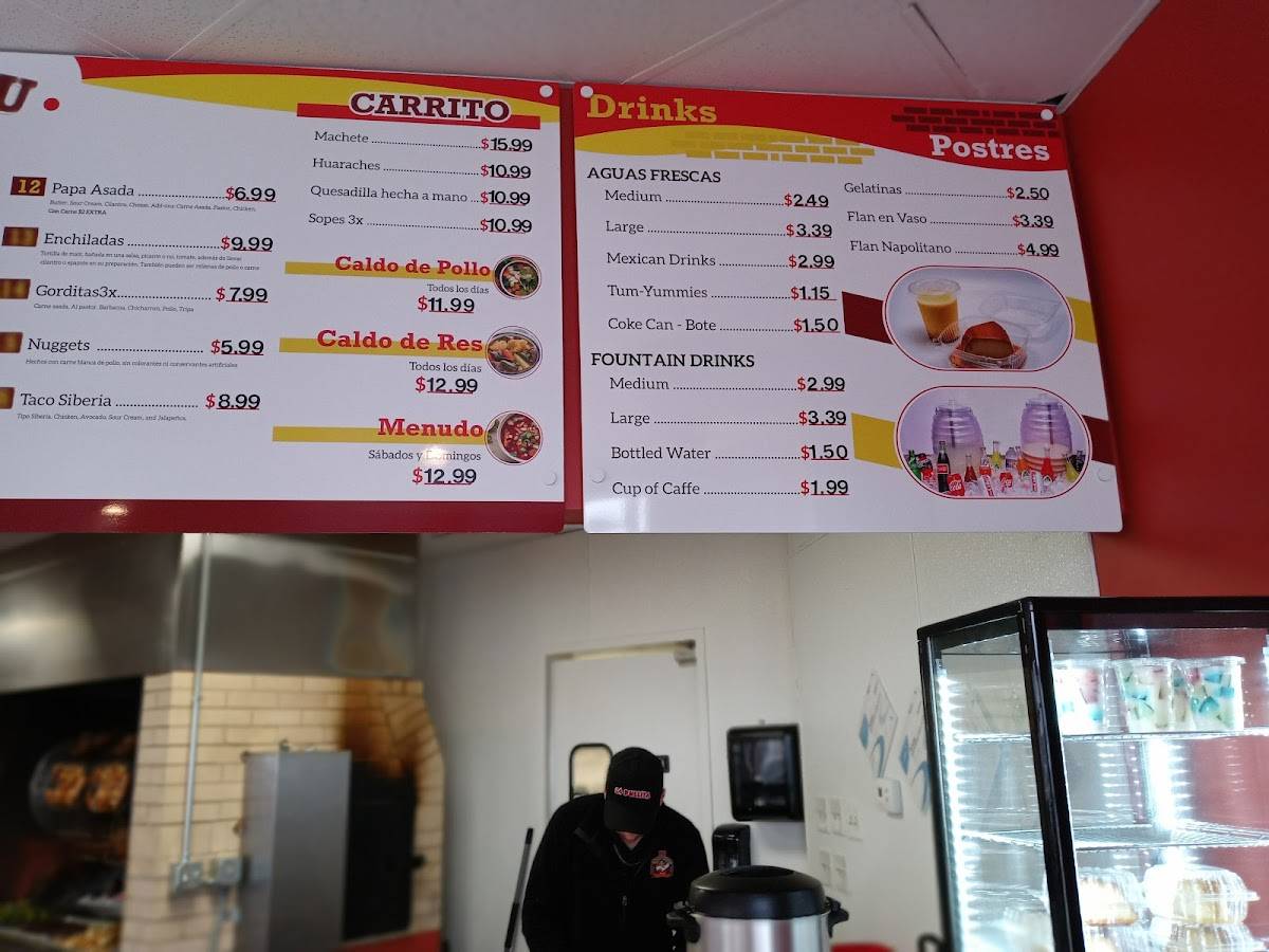Carta del restaurante POLLOS LA PULLITA DALLAS, Dallas