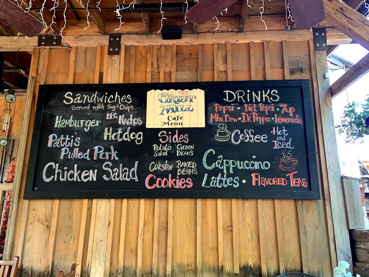 Menu at Patti's 1880's Settlement restaurant, Grand Rivers