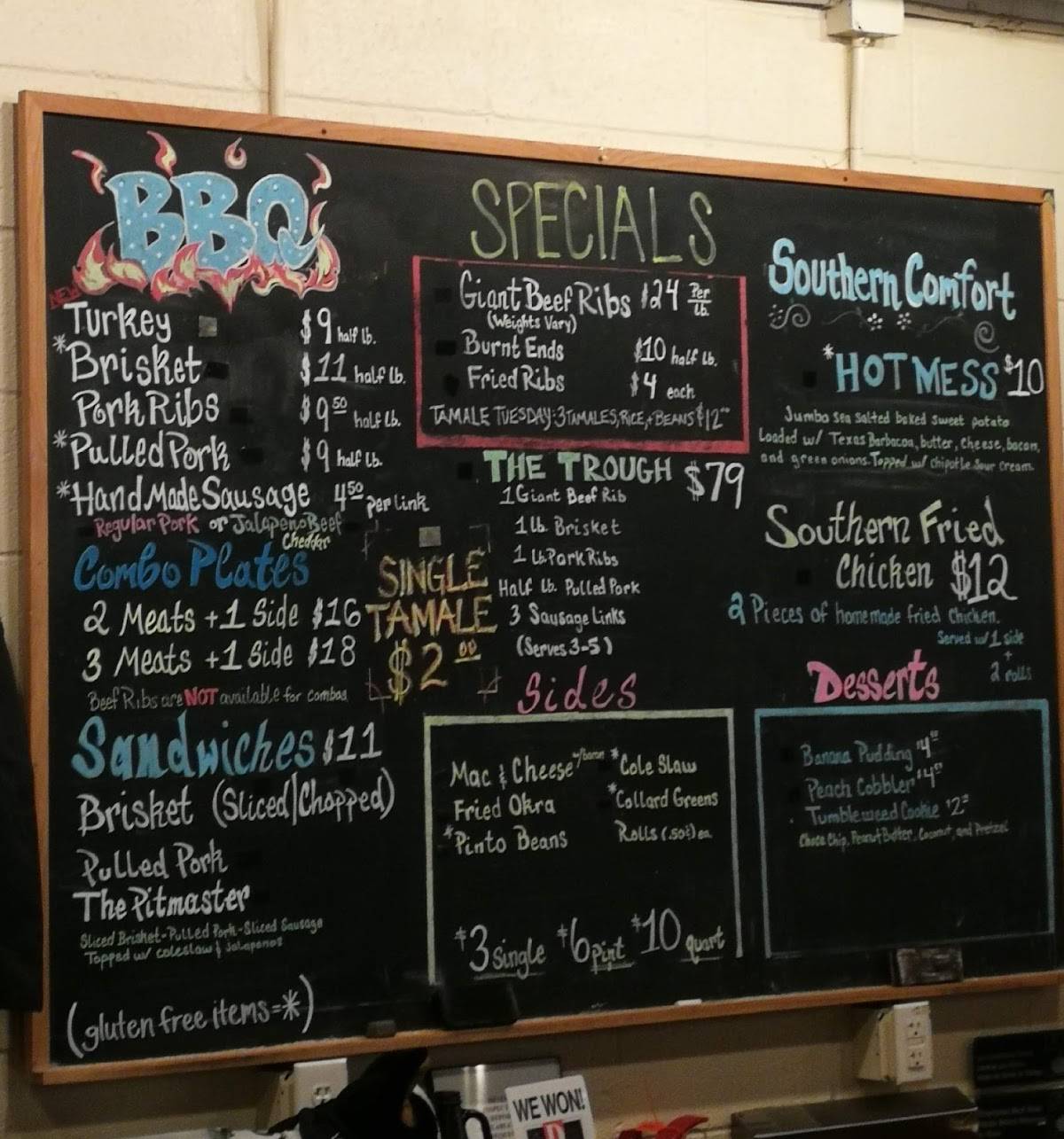 Menu at Pecan Lodge BBQ, Dallas, Main St
