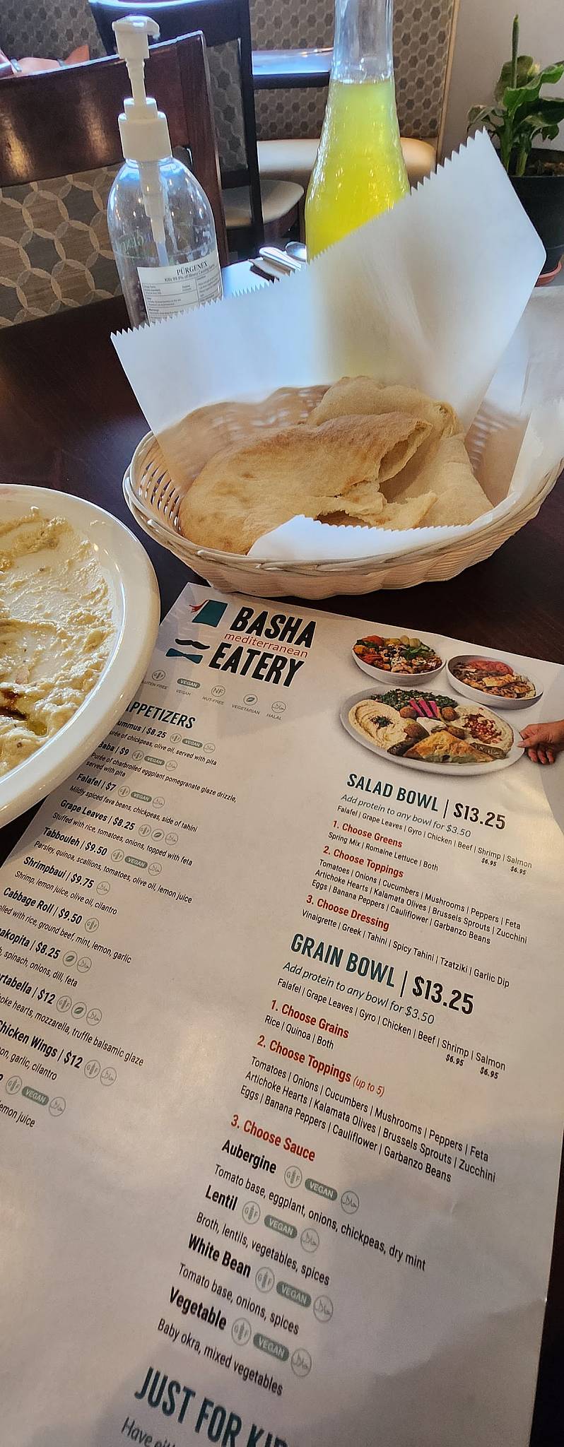 Menu at Basha Mediterranean Eatery restaurant, Rochester, Monroe Ave