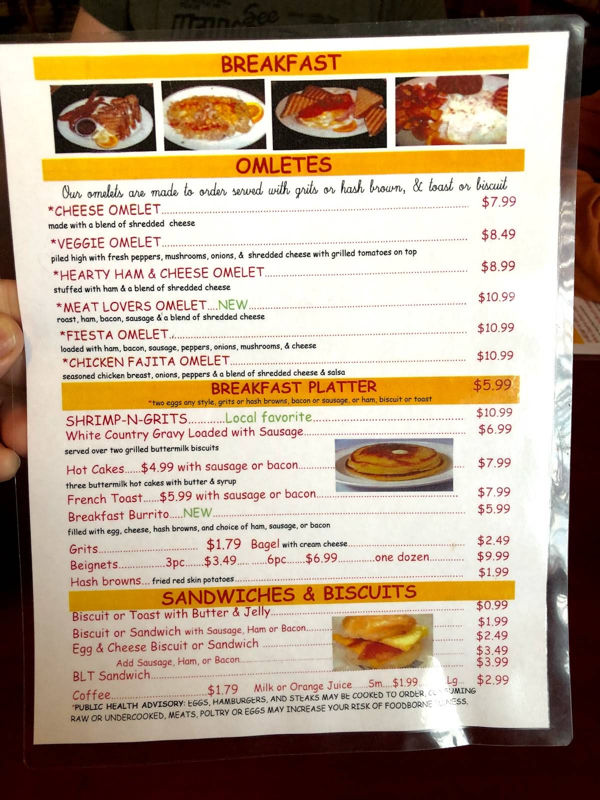 Menu at Port City Cafe, Biloxi, Pass Rd ste a