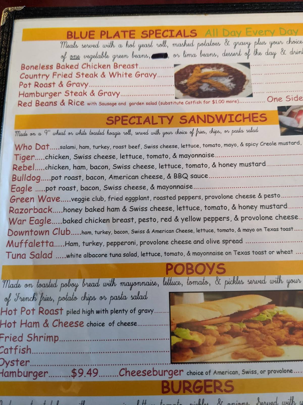 Menu at Port City Cafe, Biloxi, Pass Rd ste a