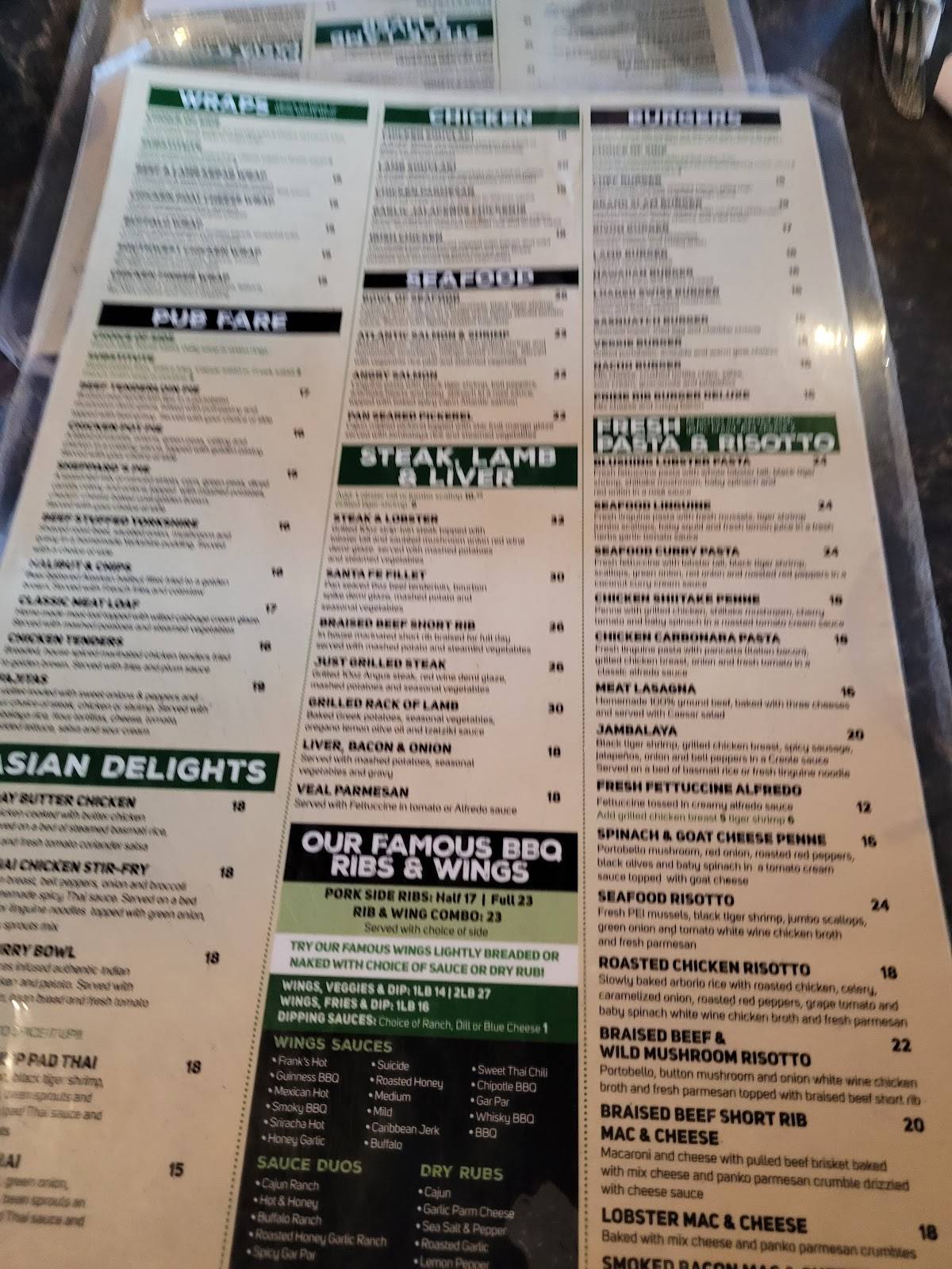 Menu at Portly Piper Pub Ajax, Ajax, 235 Bayly St W