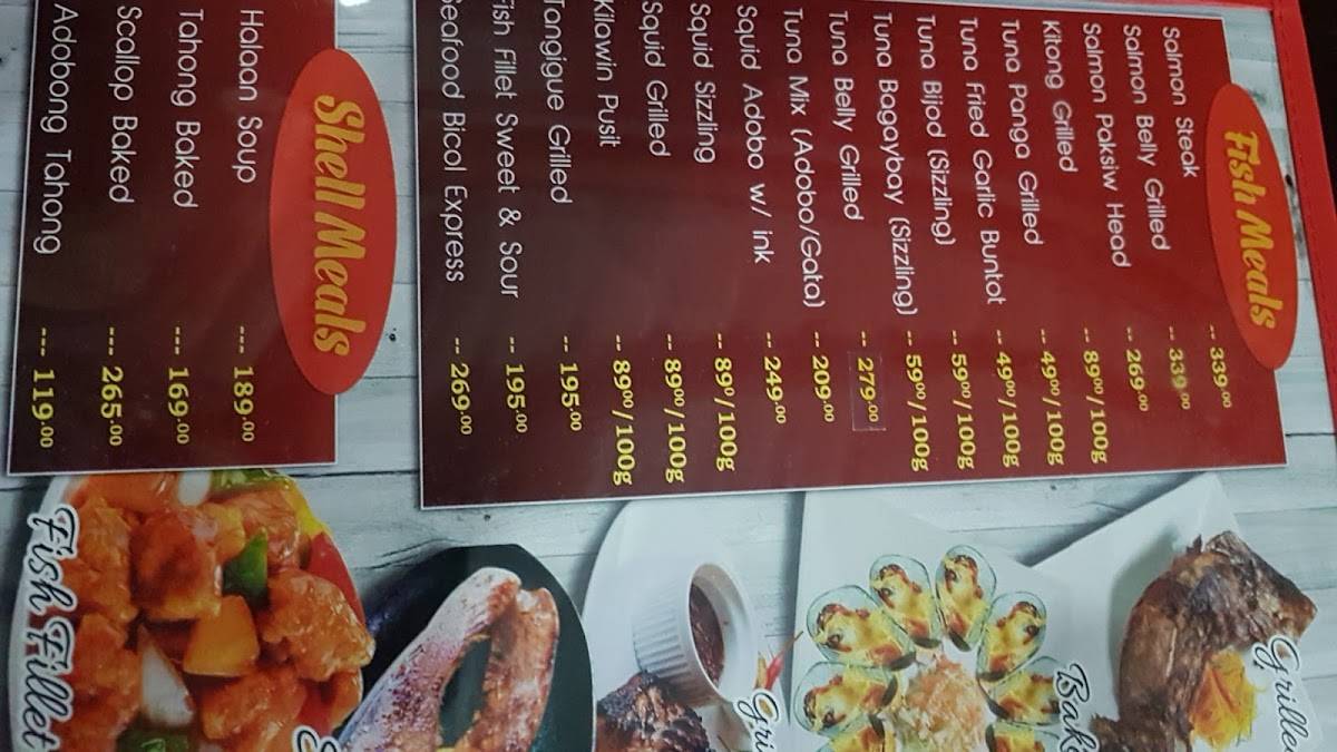 Menu at Prawn House restaurant, Opol