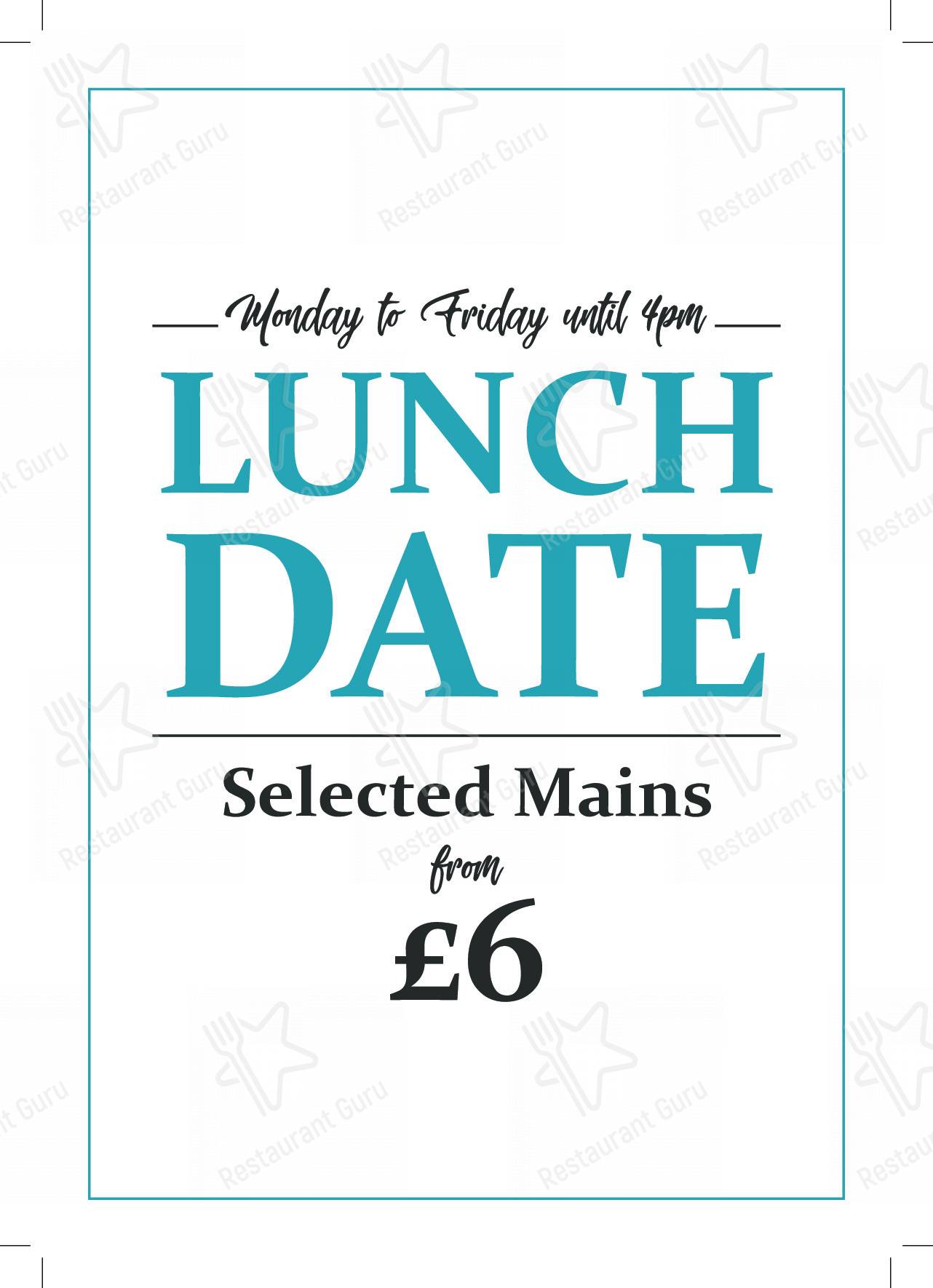Menu at Command House pub & bar, Chatham