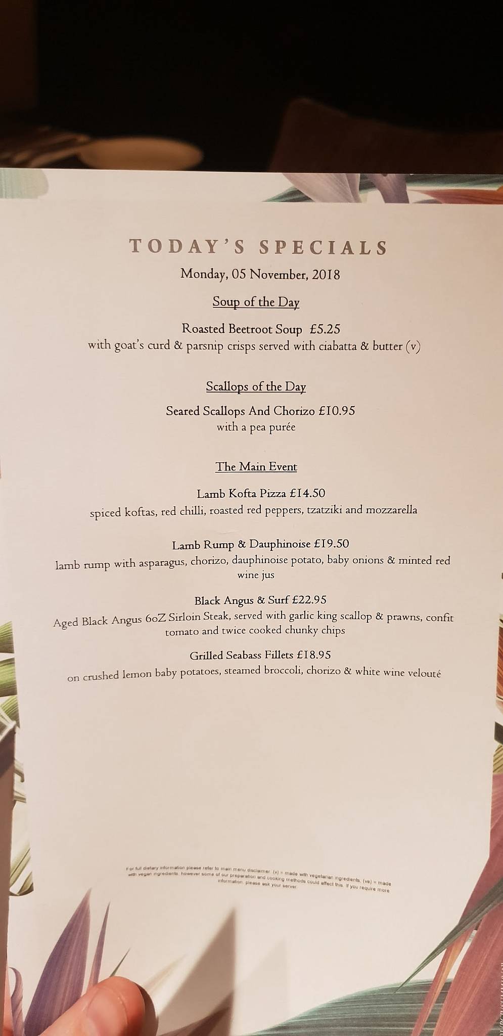 Menu at George & Dragon Epping pub & bar, Epping