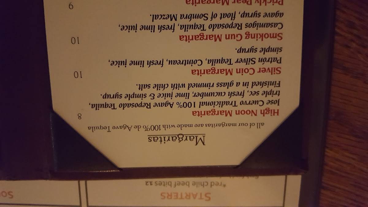 Menu at High Noon Restaurant & Saloon, Albuquerque