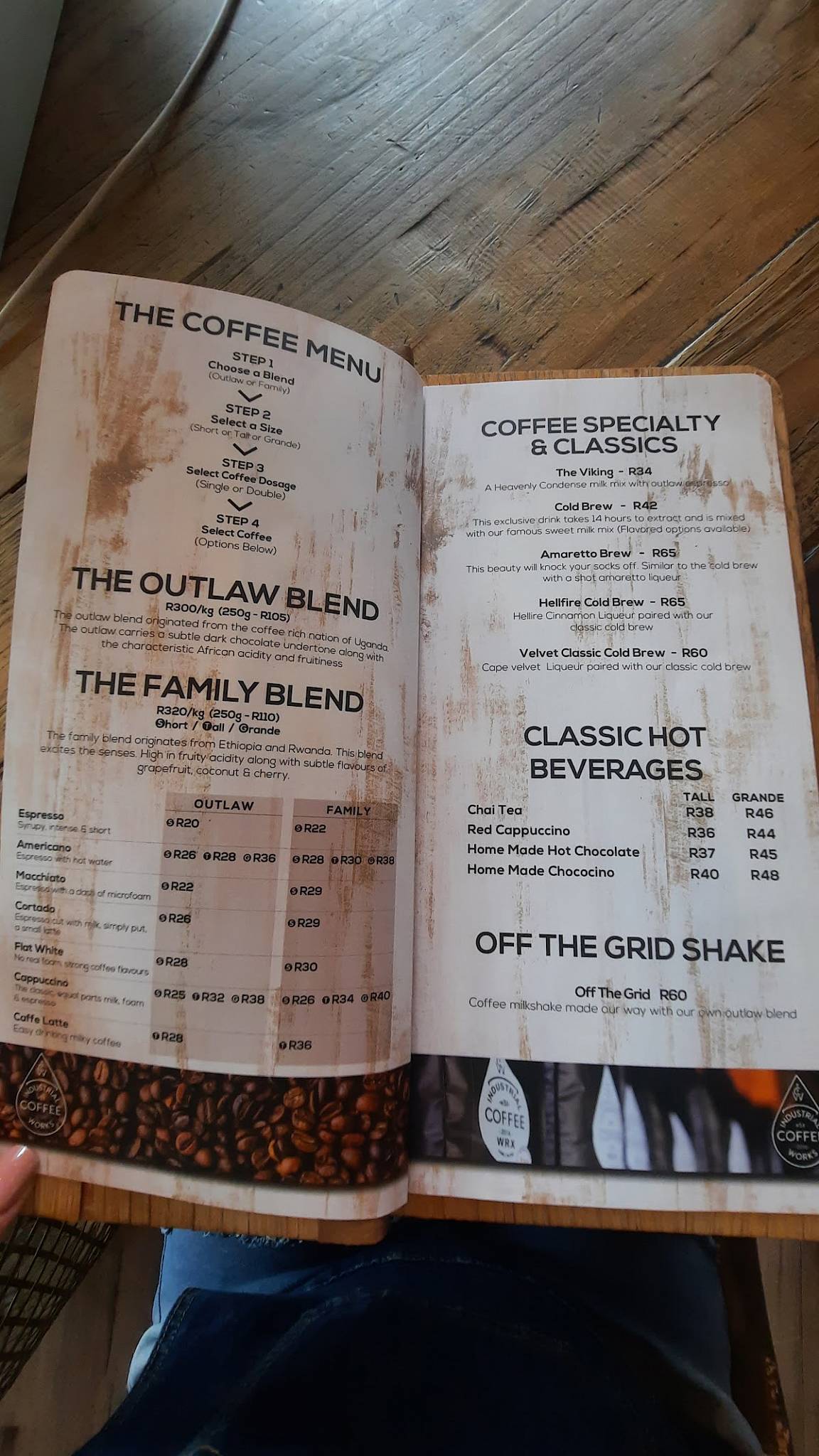 Menu at Industrial Works pub & bar, Centurion