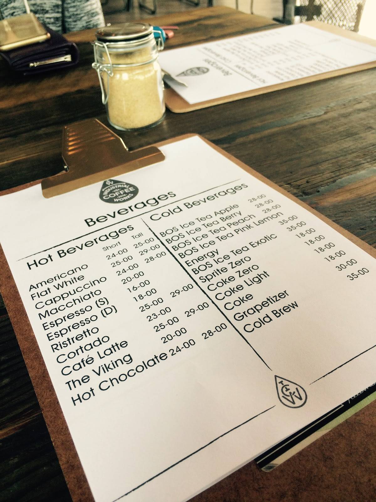 Menu at Industrial Works pub & bar, Centurion