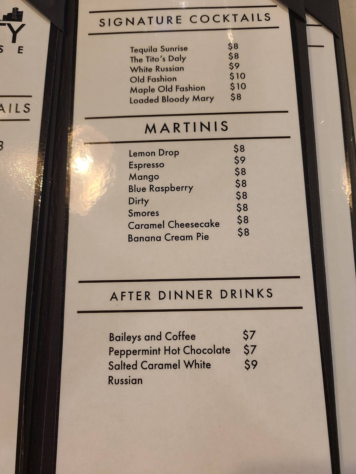 Menu at River City Ale House pub & bar, Dixon