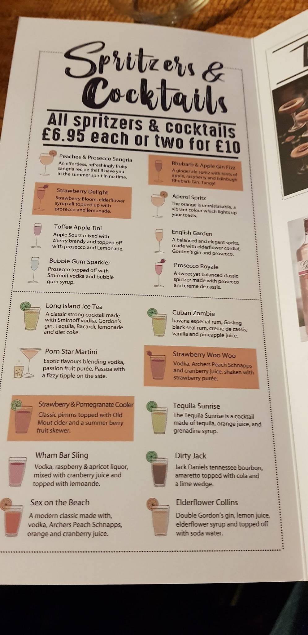 Menu at The Blue Bell pub & bar, Warrington