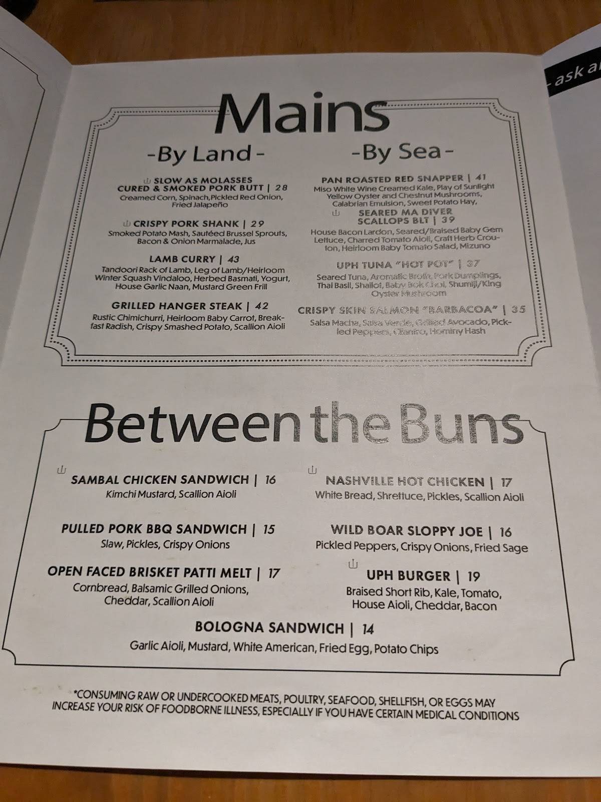 Menu at Union Public House, Pensacola, 36 E Garden St