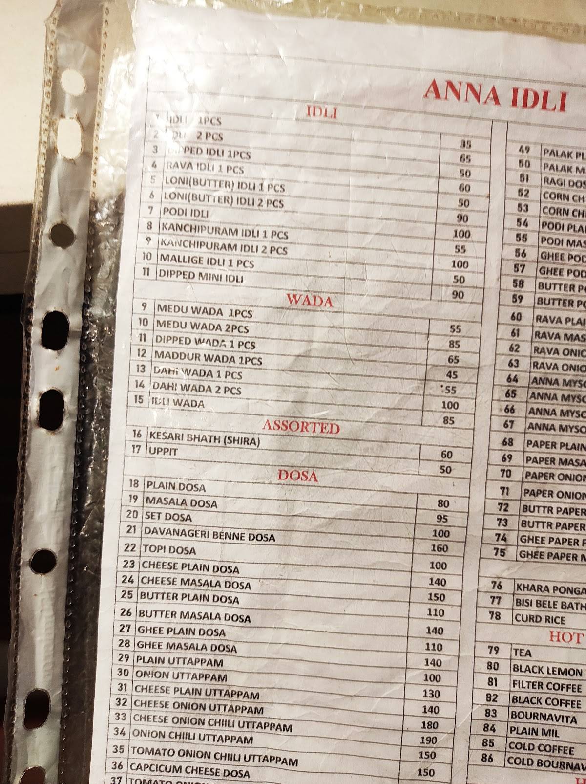 Menu at ANNA, Pune, 273