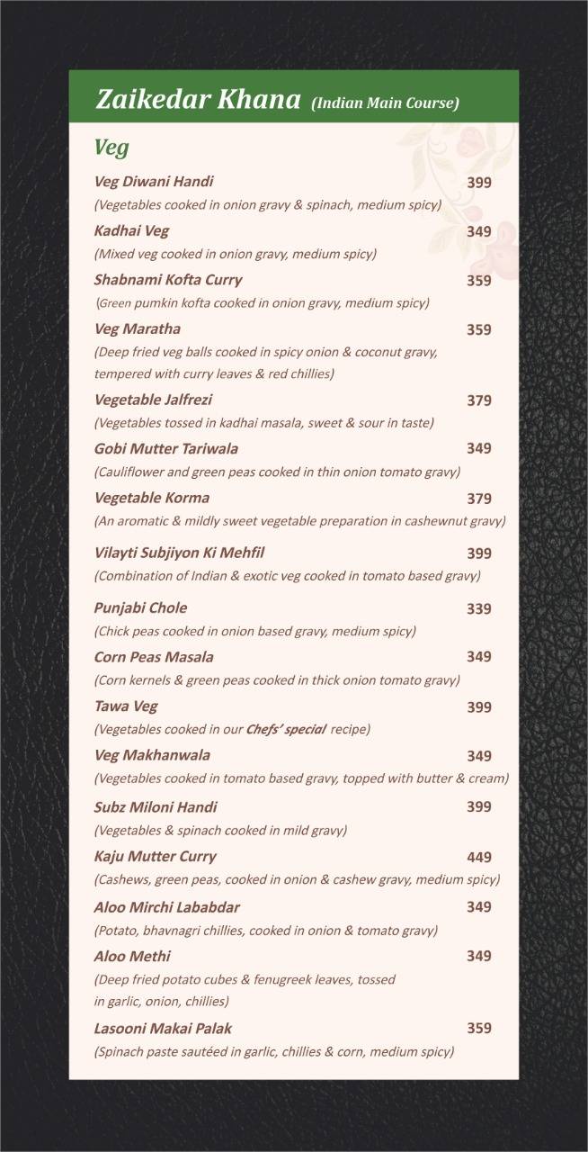 Menu at Maurya Multi Cuisine Restaurant And Bar, Pune