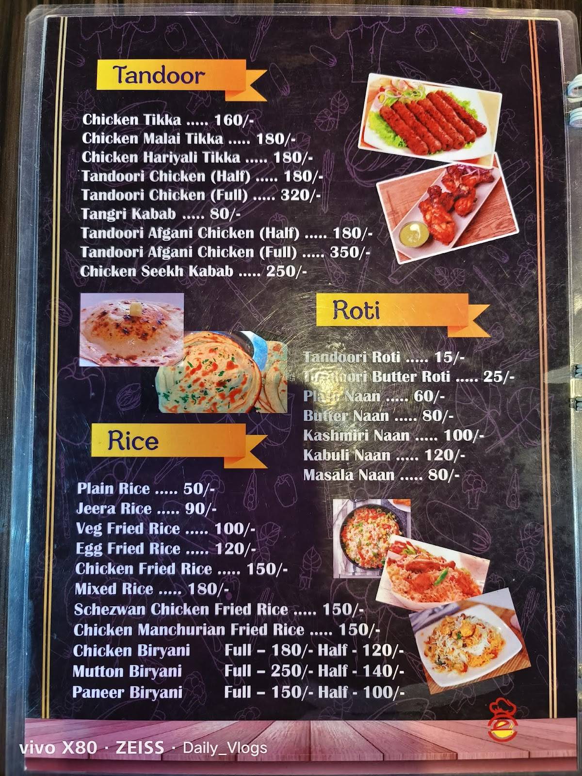 Menu at RDP Cafe and Restaurant, Silchar