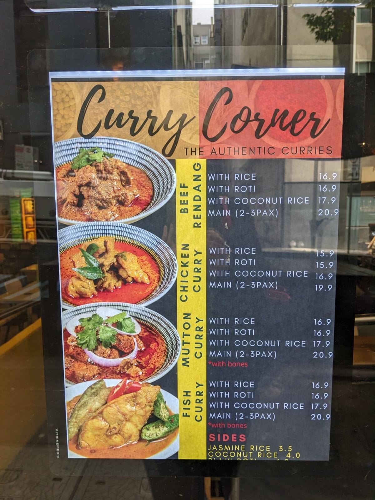 Menu at ROTI BAR, Melbourne, 416-418 Little Collins St