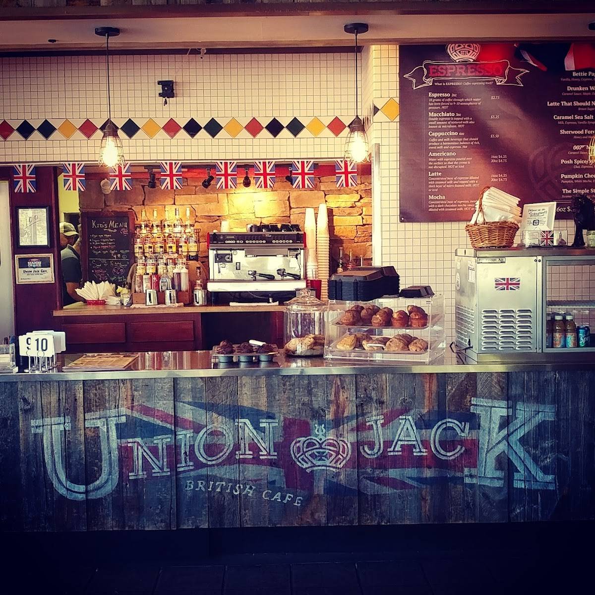 Menu at Union Jack Cafe, Rainbow City
