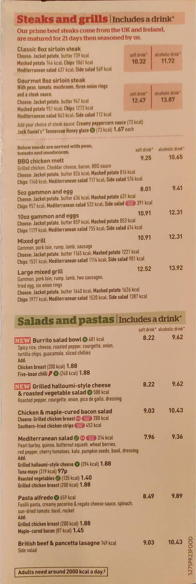Menu at The Hope Tap - JD Wetherspoon pub & bar, Reading