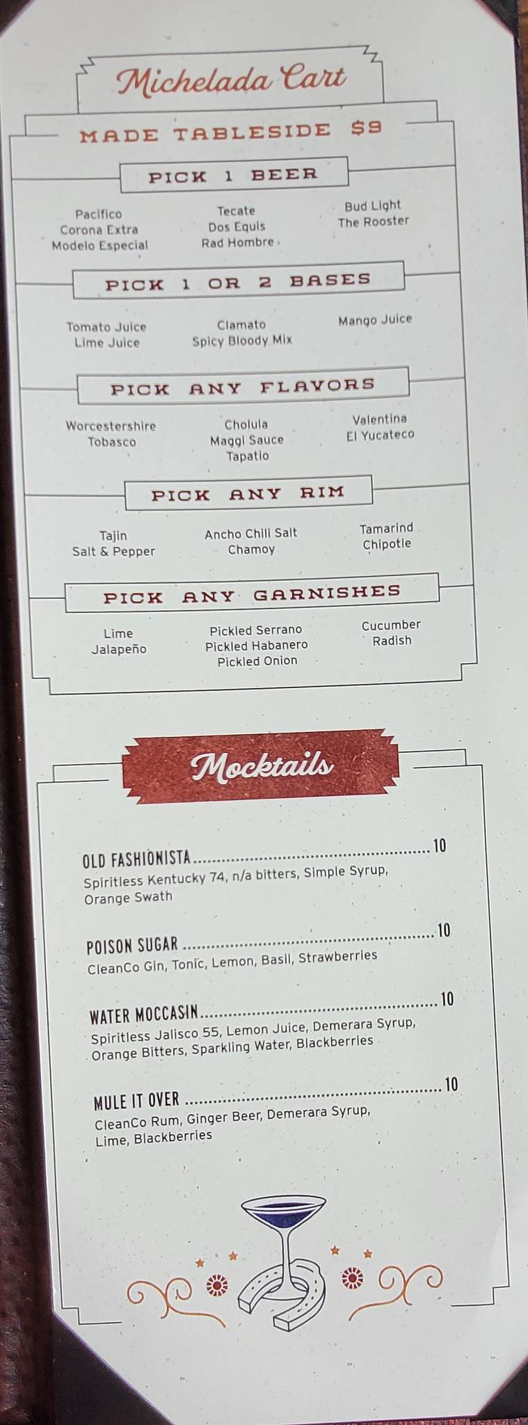 Menu at Reba's Place restaurant, Atoka