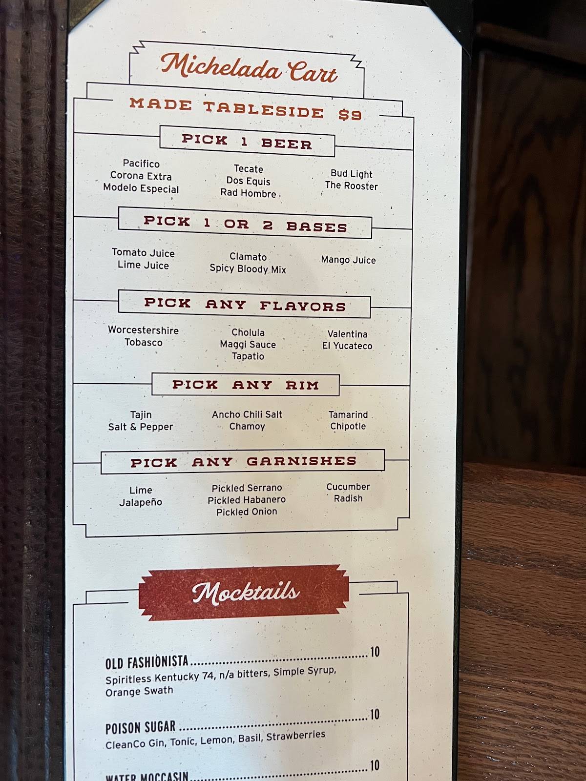Menu at Reba's Place restaurant, Atoka