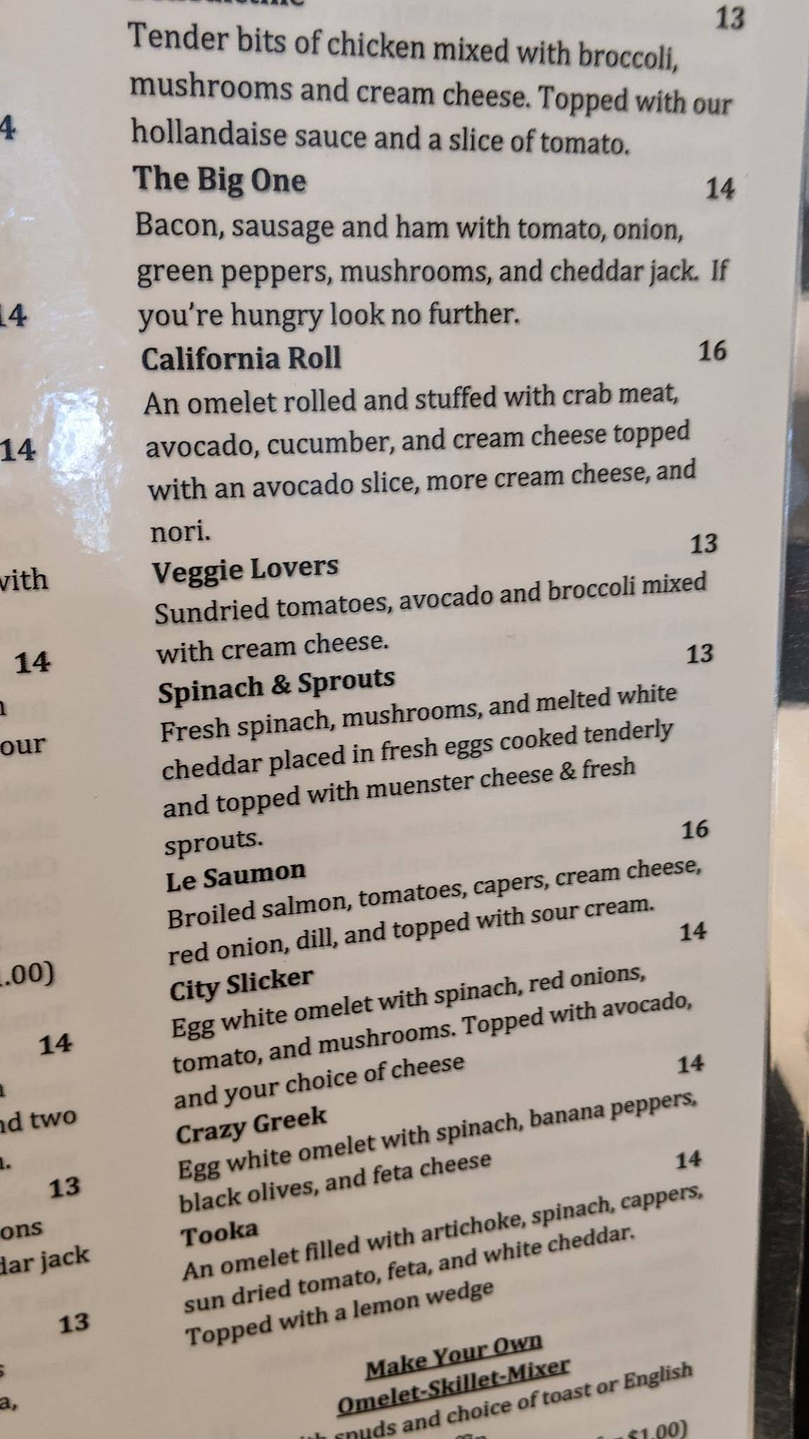 Menu at Recipes Restaurant, Troy