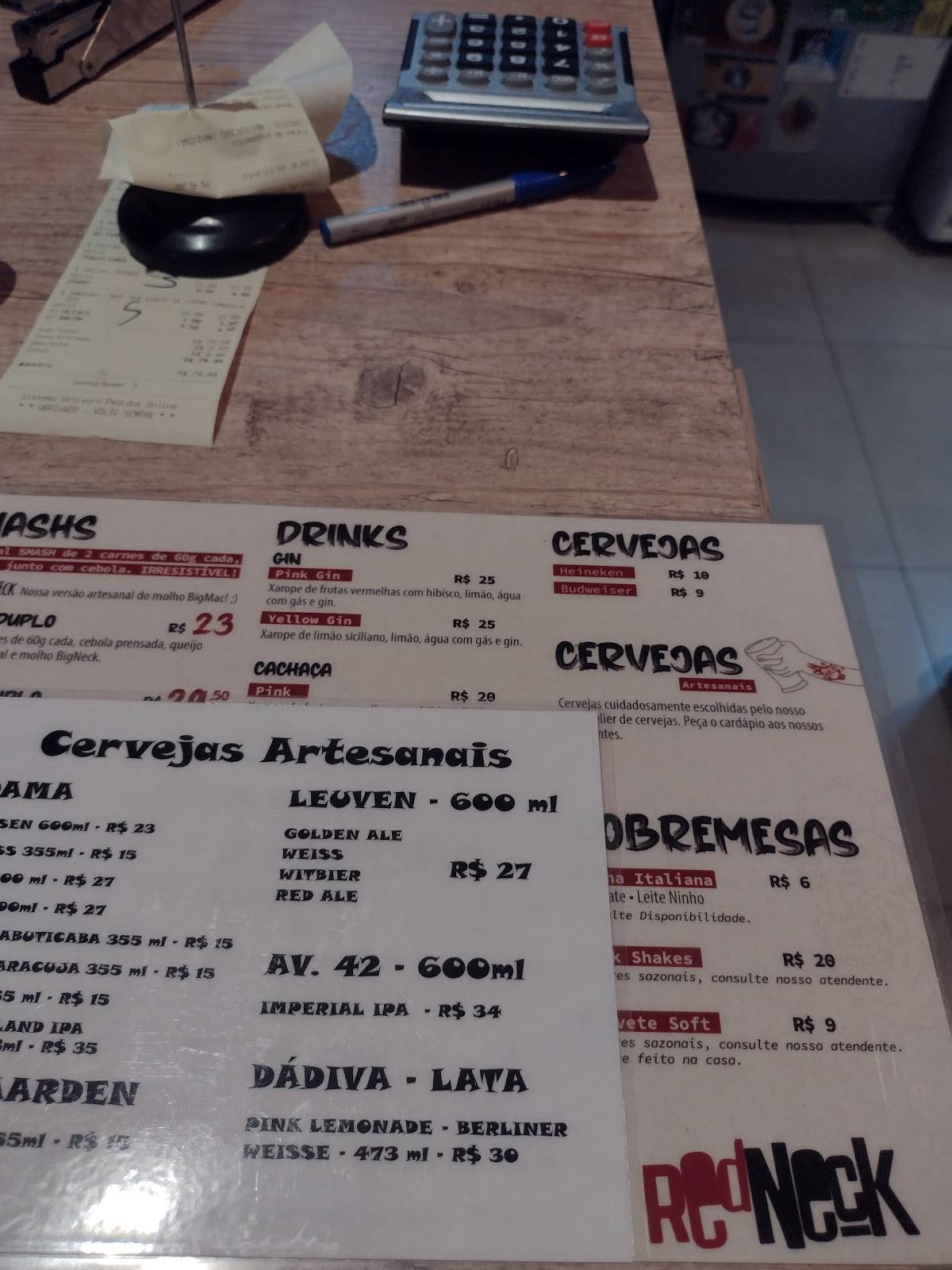 Menu em RedNeck Hamburgueria Araraquara restaurante, Araraquara