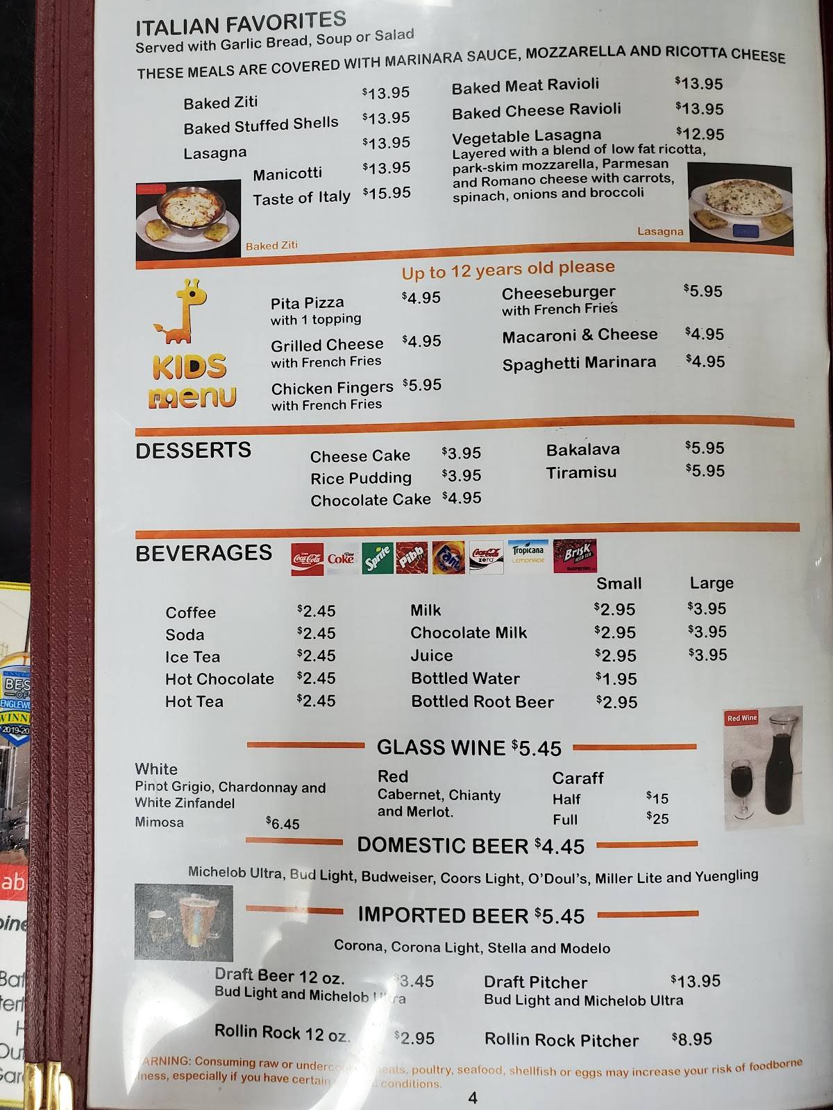 Menu at Alvaro's Family Restaurant, North Port