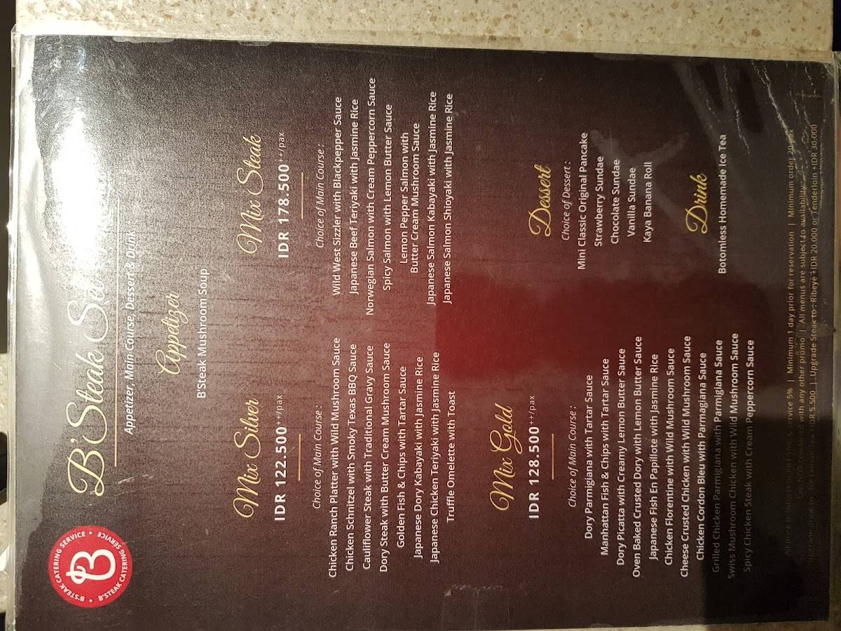 Menu at B'Steak Grill & Pancake Sedayu City Kelapa Gading restaurant ...
