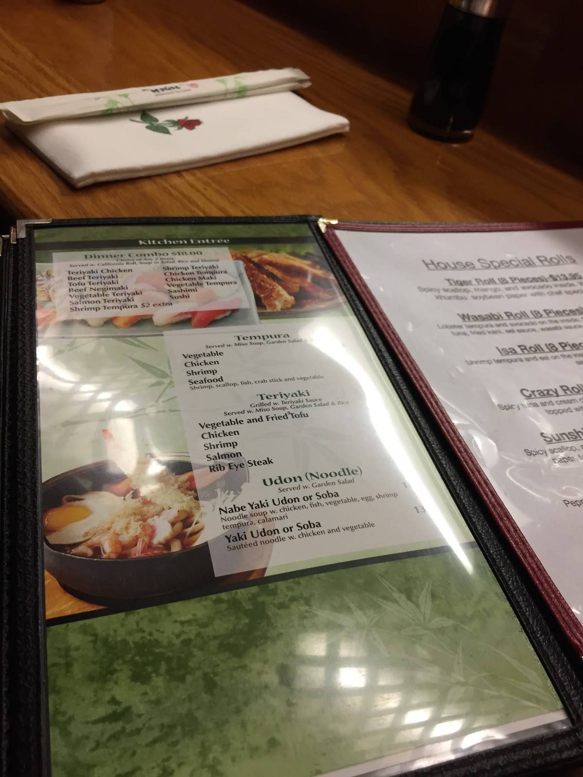 Menu at Bamboo House restaurant, Frenchtown
