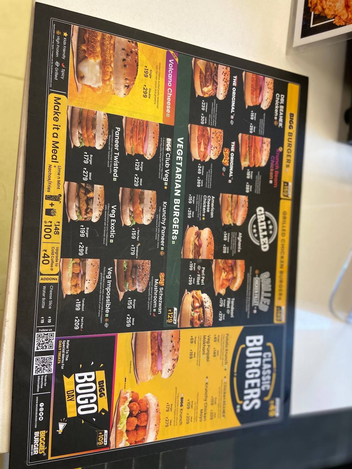 Menu at Biggies Burger: AECS Layout, Bengaluru