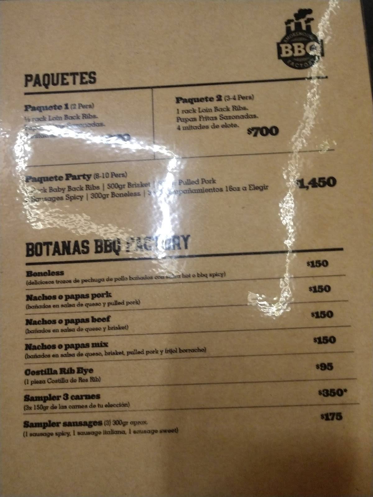 Carta del restaurante Cervecería Icono, Mexicali