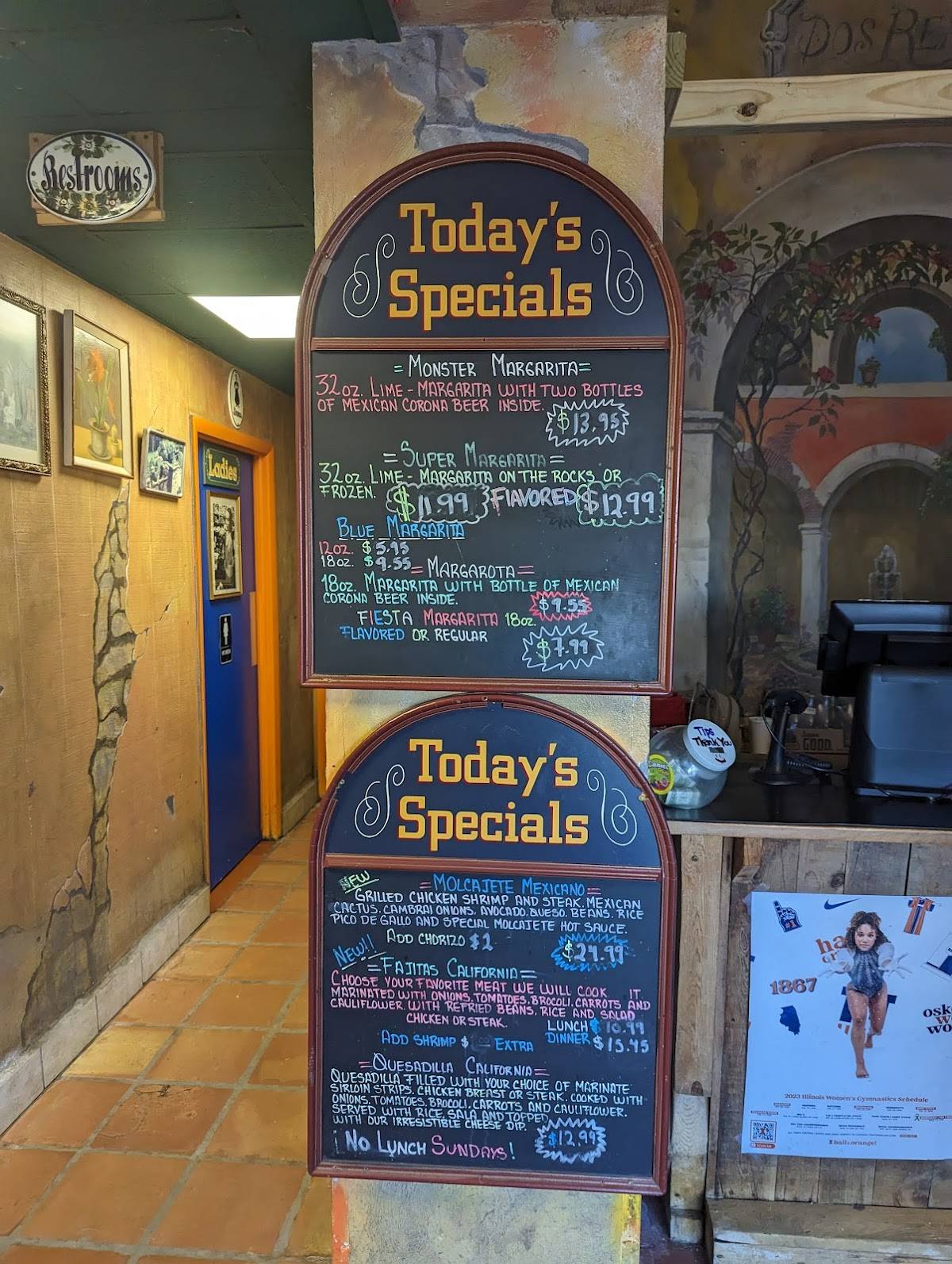 Menu at Dos Reales Mexican Restaurant, Champaign