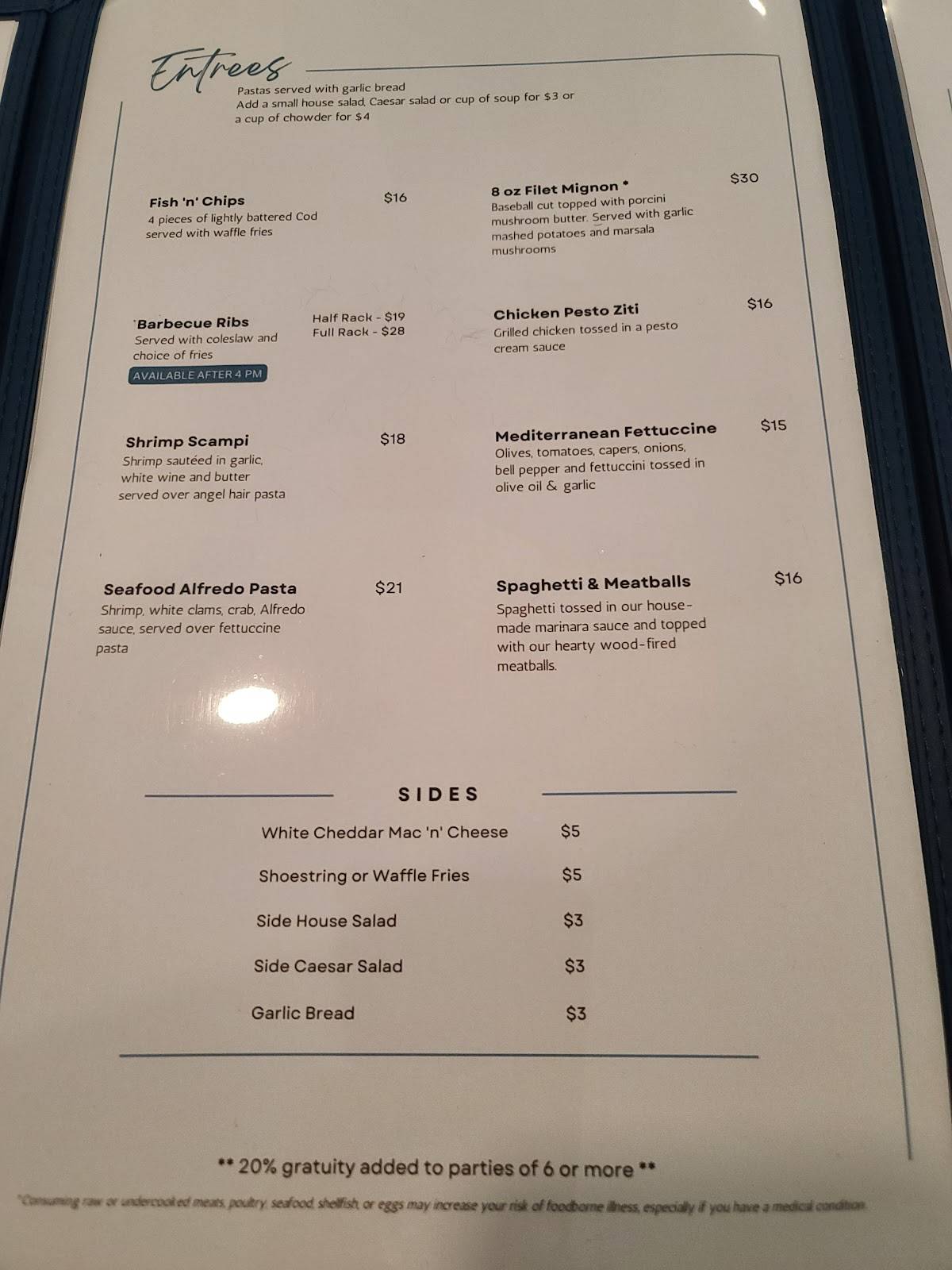 Menu at Fishing Rock Eatery & Lounge restaurant, Depoe Bay