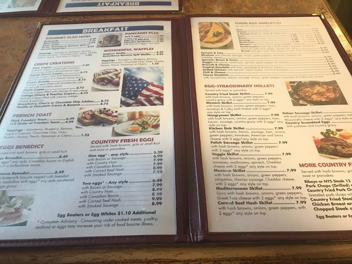 Menu at Flap-Jack's Pancake House restaurant, Bargersville