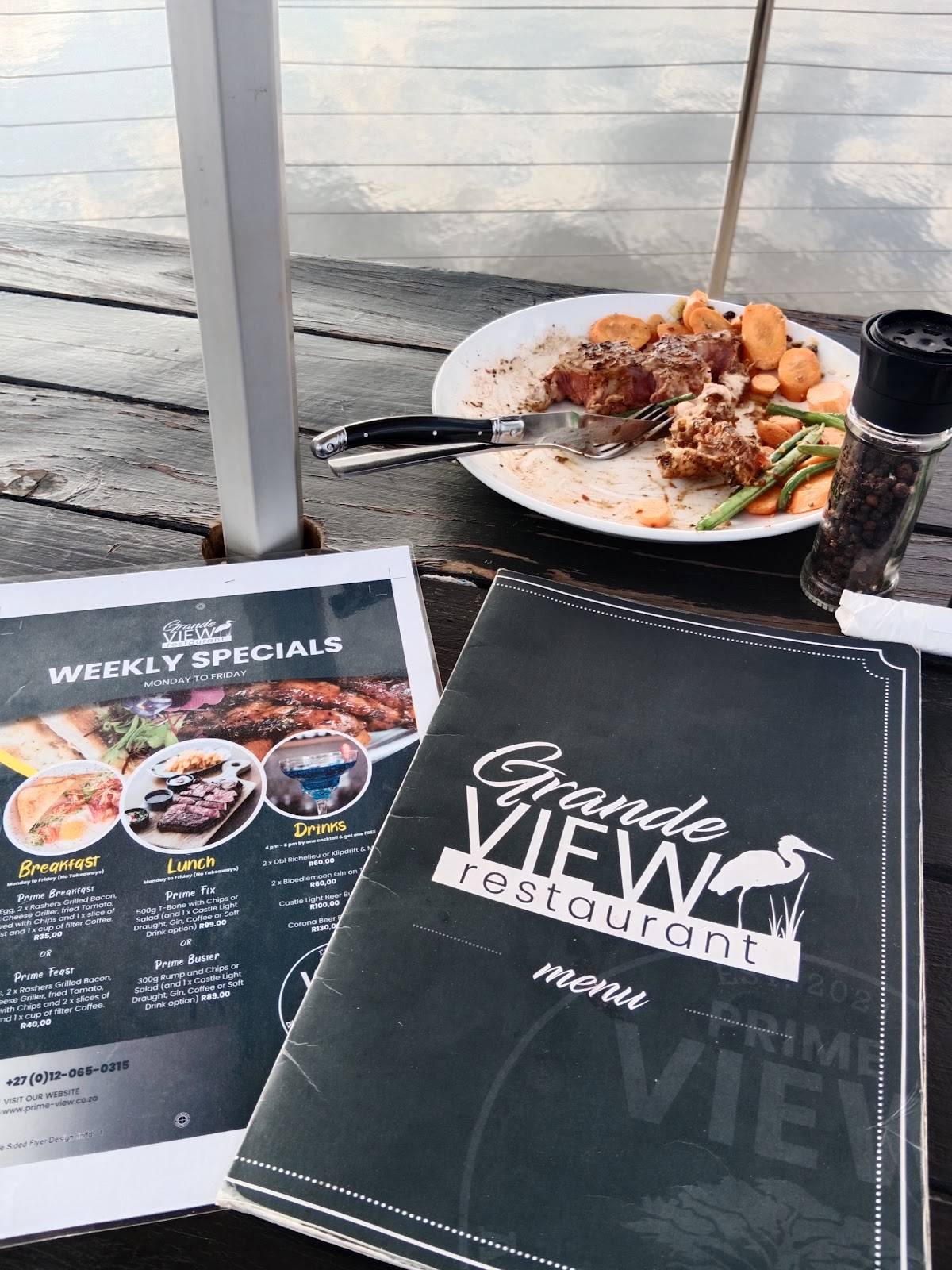 Menu at Grande View Restaurant, Olifantsfontein